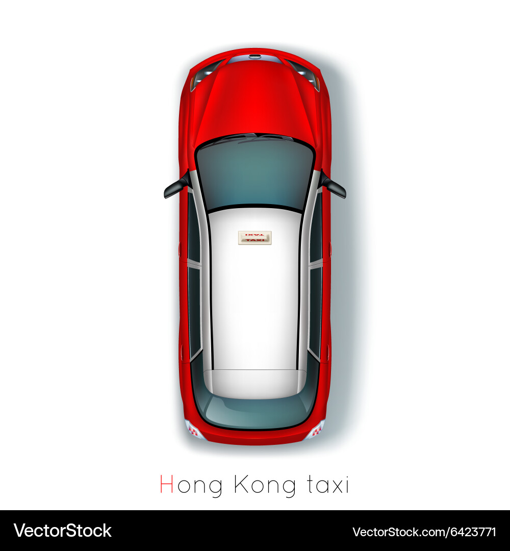 Hong kong taxi Royalty Free Vector Image - VectorStock