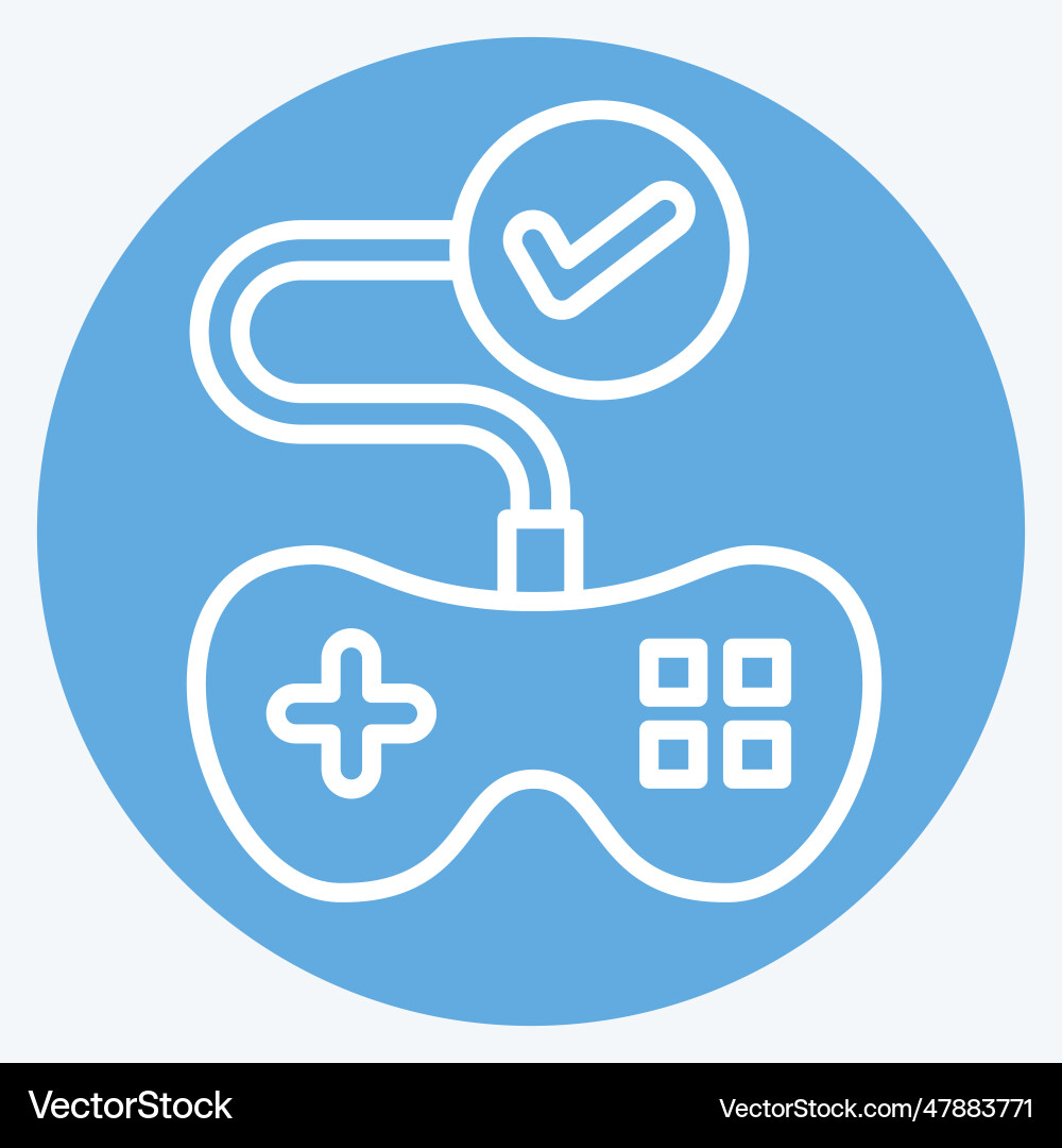 Icon testing related to art and media symbol blue Vector Image