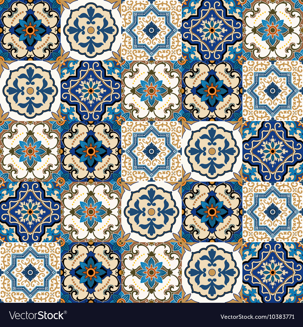 Mega gorgeous seamless patchwork pattern from Vector Image