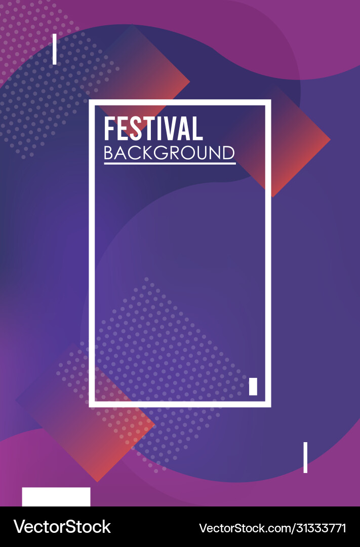 Square frame in colorful festival background Vector Image