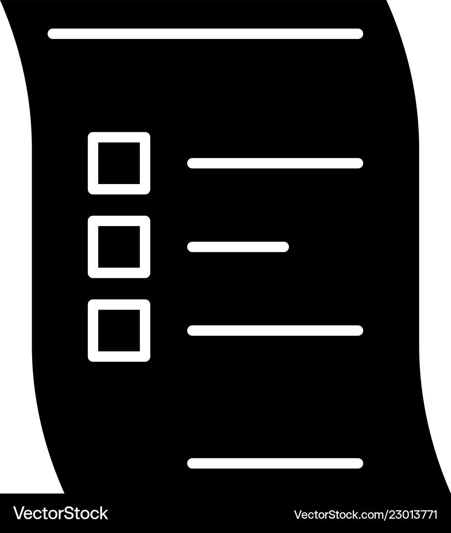 Survey black icon sign on isolated Royalty Free Vector Image