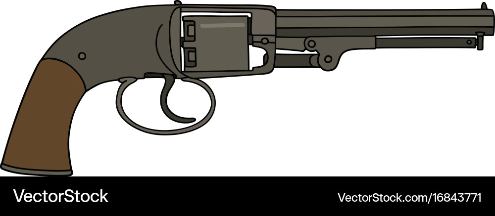 Vintage american revolver Royalty Free Vector Image