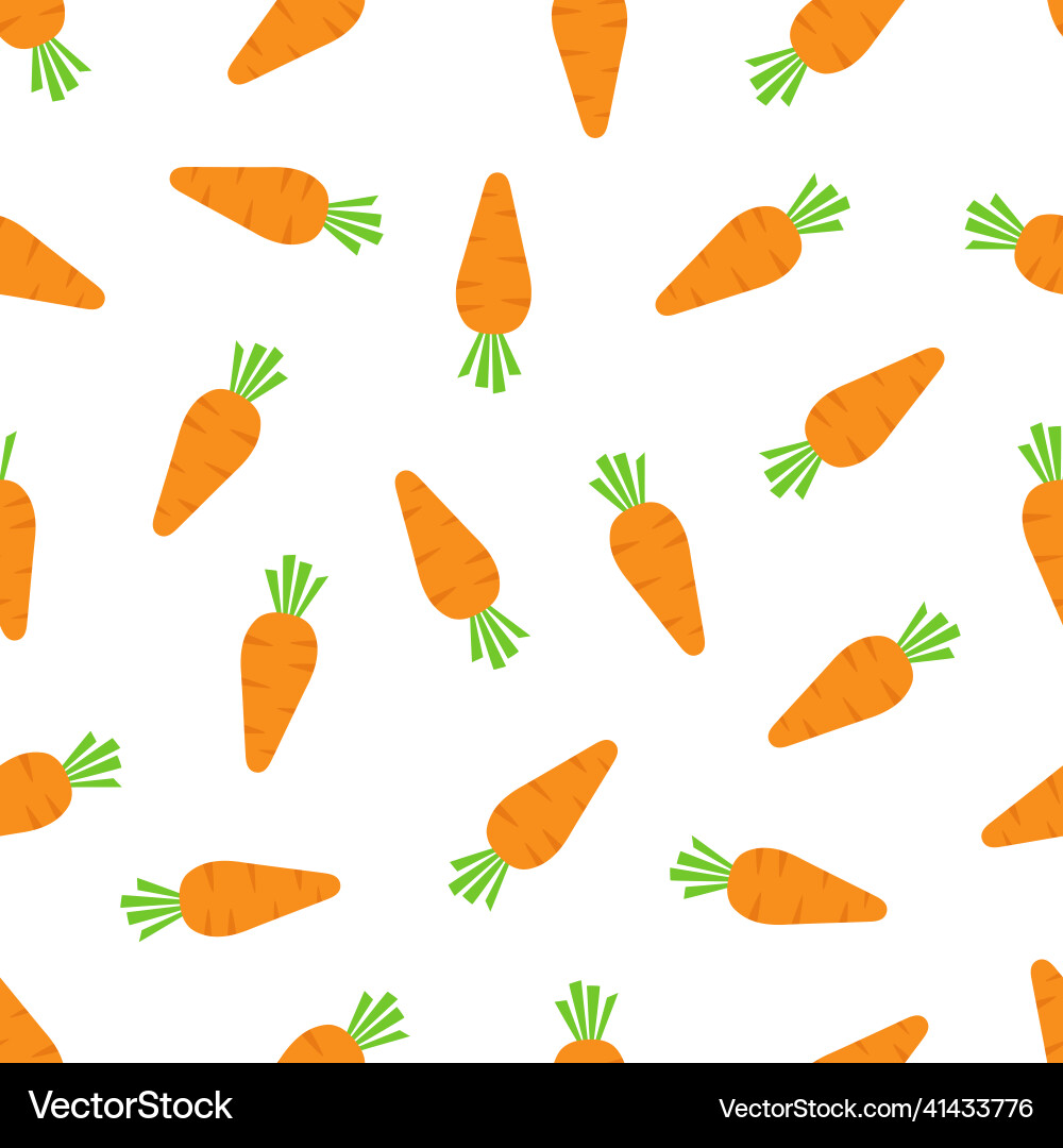 Cartoon seamless pattern with carrot Royalty Free Vector