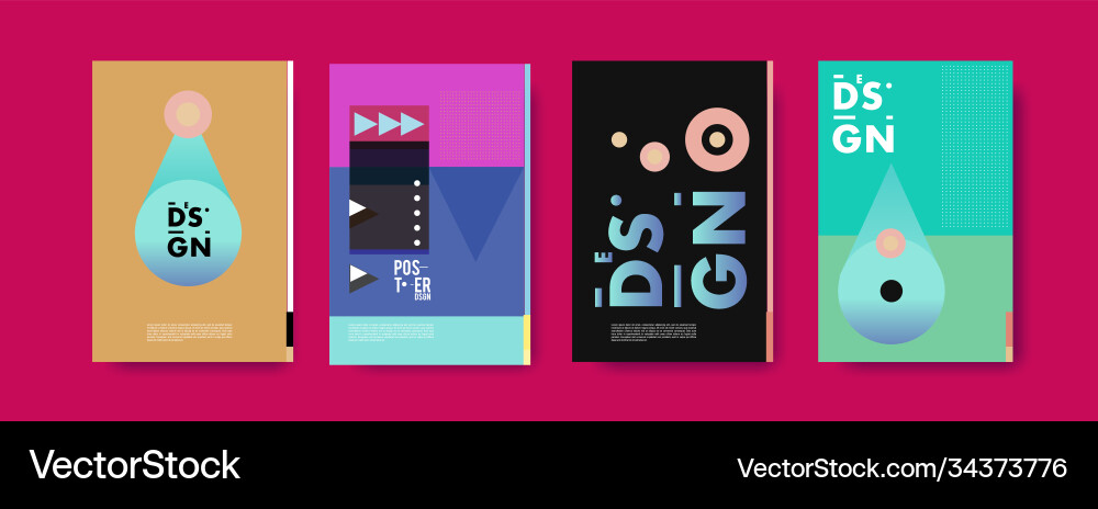 Cover and poster design template for magazine Vector Image
