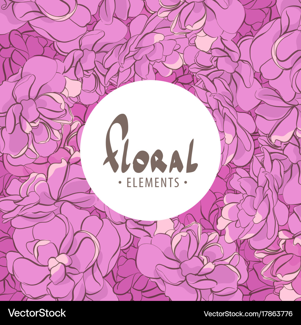 Floral background with place for inscription Vector Image