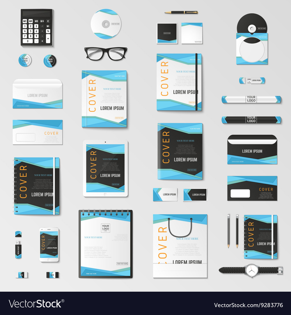Mock up set Royalty Free Vector Image - VectorStock
