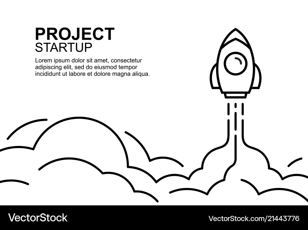 Rocket launch Royalty Free Vector Image - VectorStock