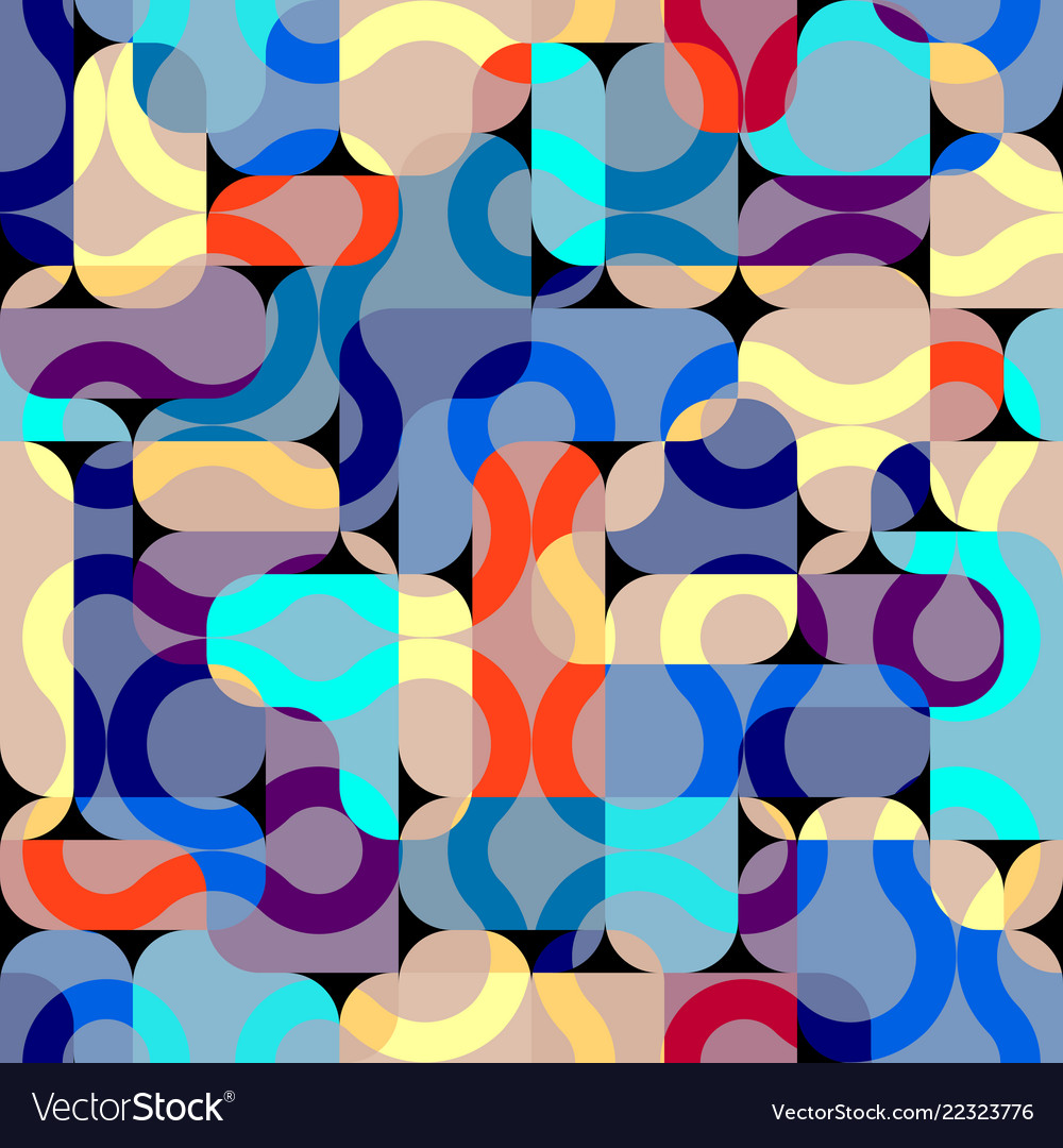 Seamless square pattern abstract color Royalty Free Vector