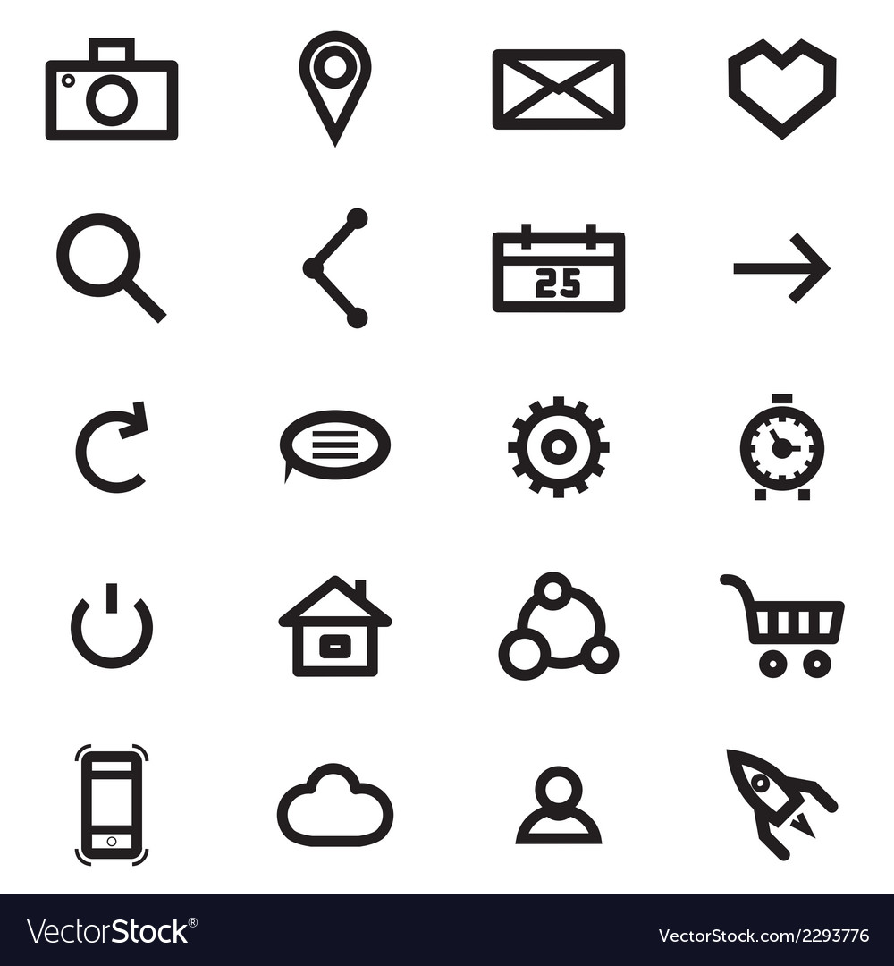 Set icons Royalty Free Vector Image - VectorStock