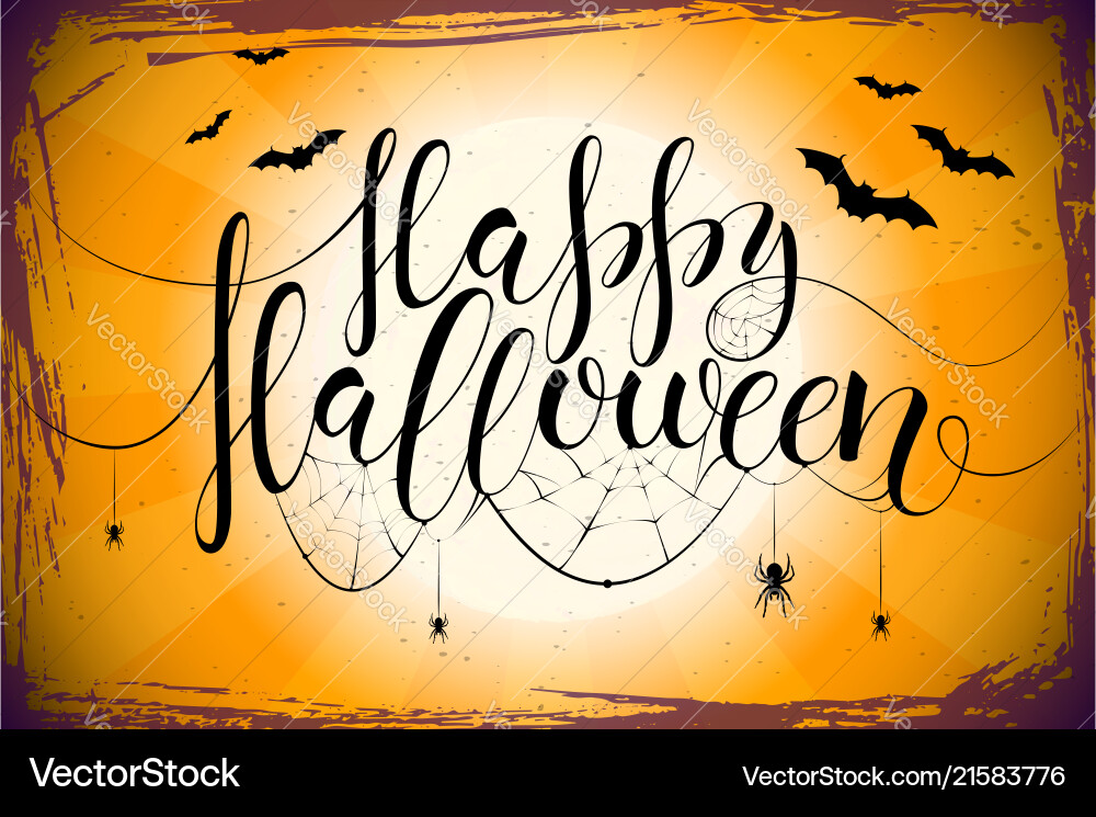 Thematic postcard to halloween with unique Vector Image