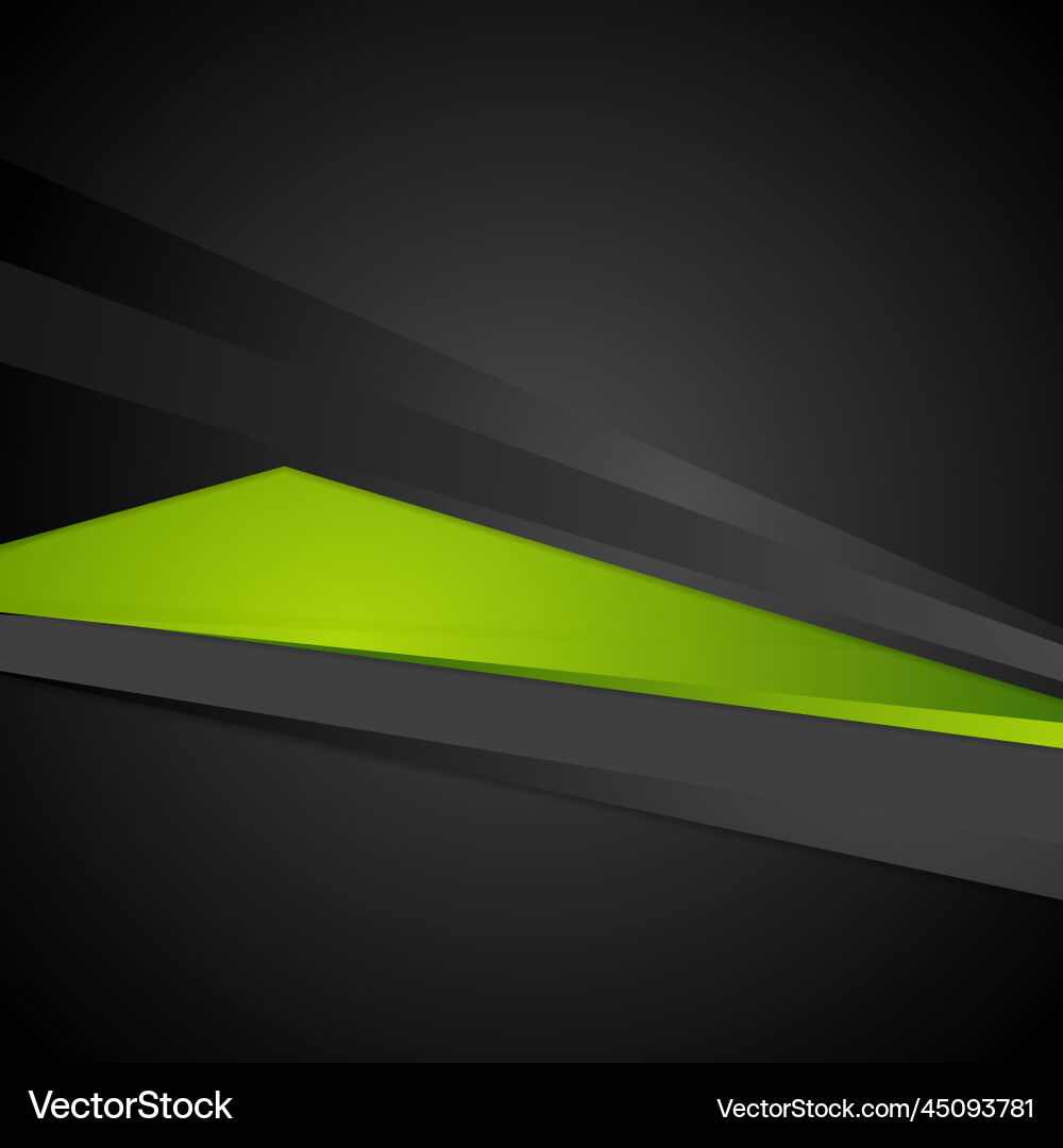 Abstract corporate digital green and black Vector Image