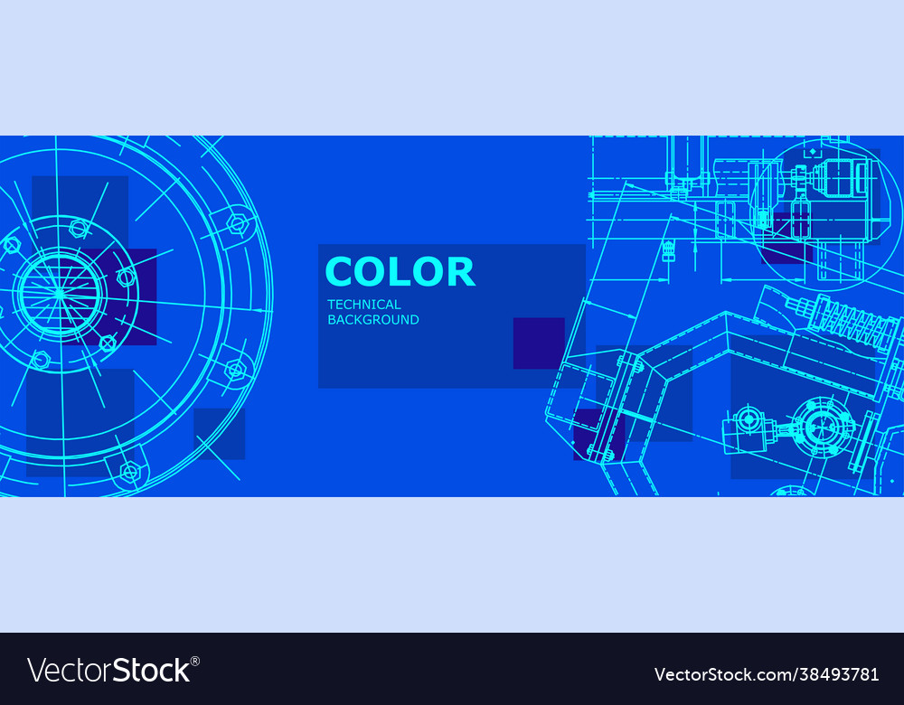 Mechanical engineering drawing engineering Vector Image