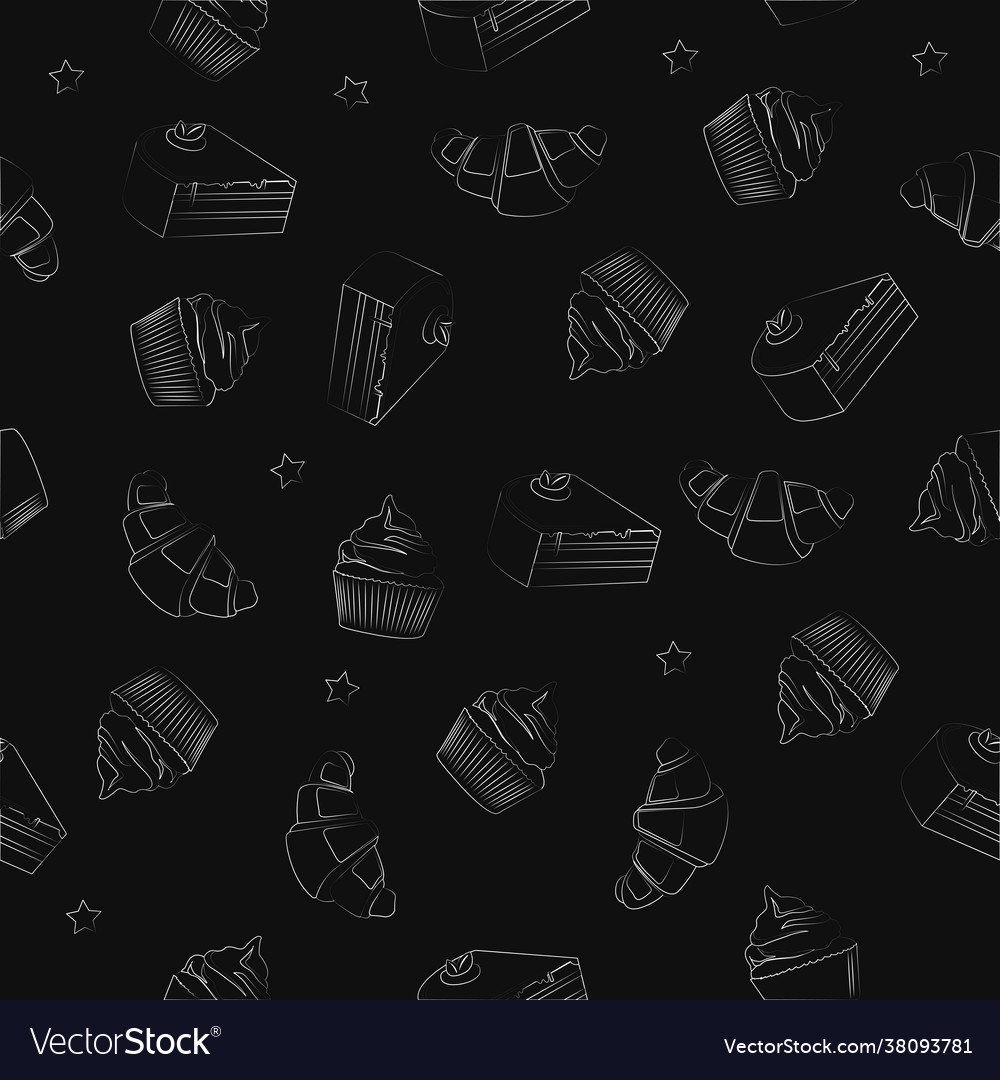 Pastry pattern Royalty Free Vector Image - VectorStock