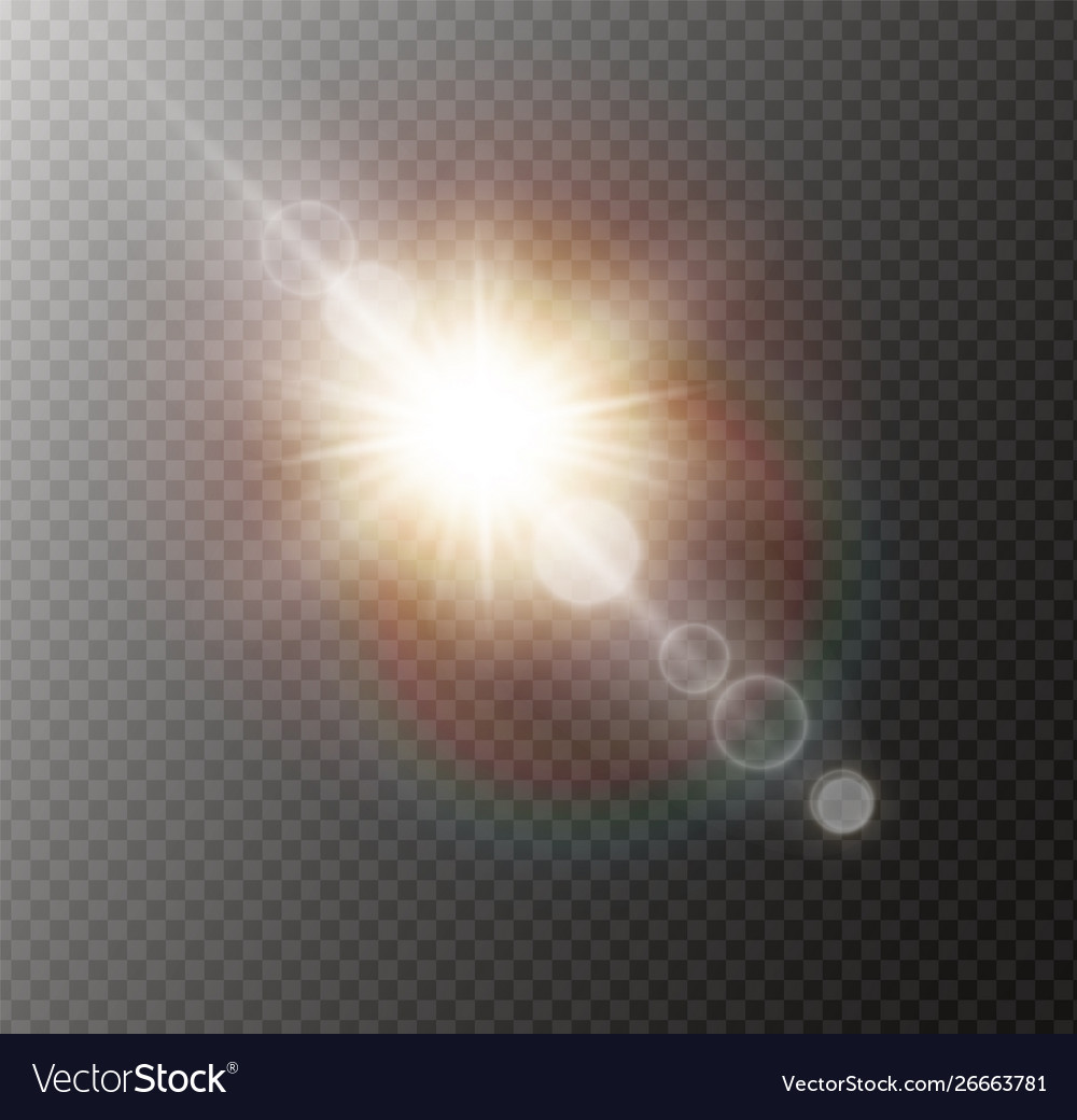 Sunlight light effect Royalty Free Vector Image