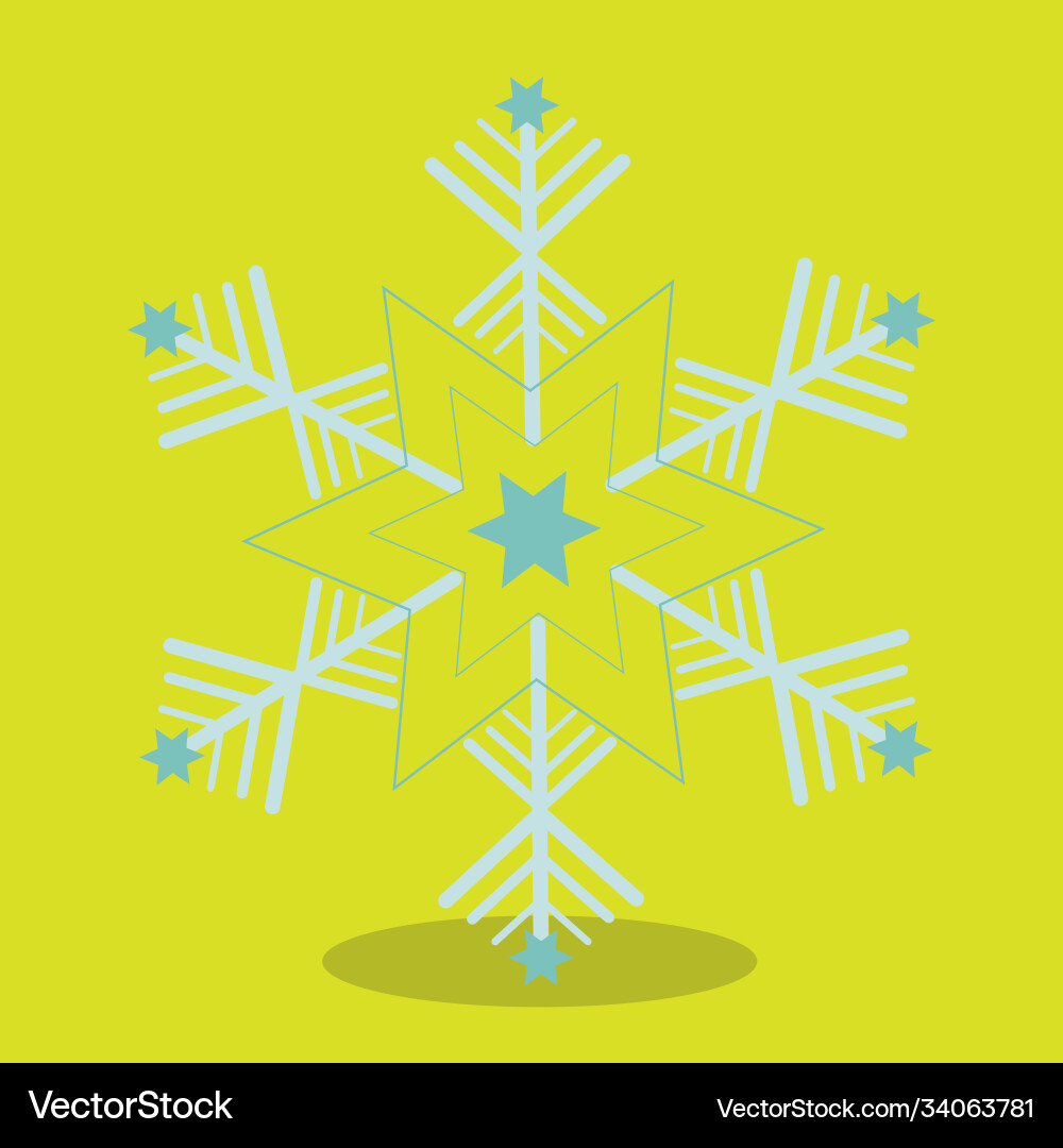 Winter girls snowflake 07 Royalty Free Vector Image