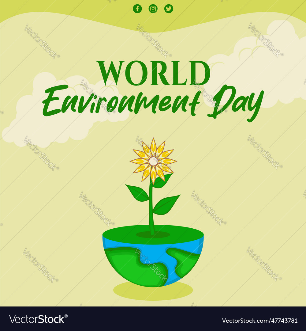 World environment day template background Vector Image