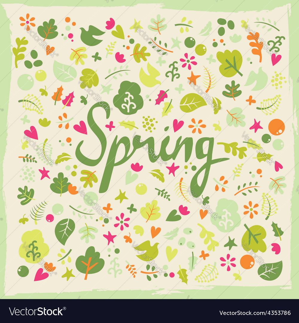 Card for spring Royalty Free Vector Image - VectorStock
