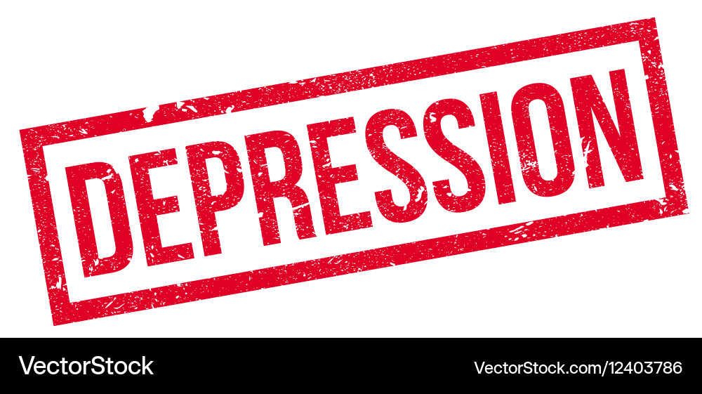 Depression rubber stamp Royalty Free Vector Image