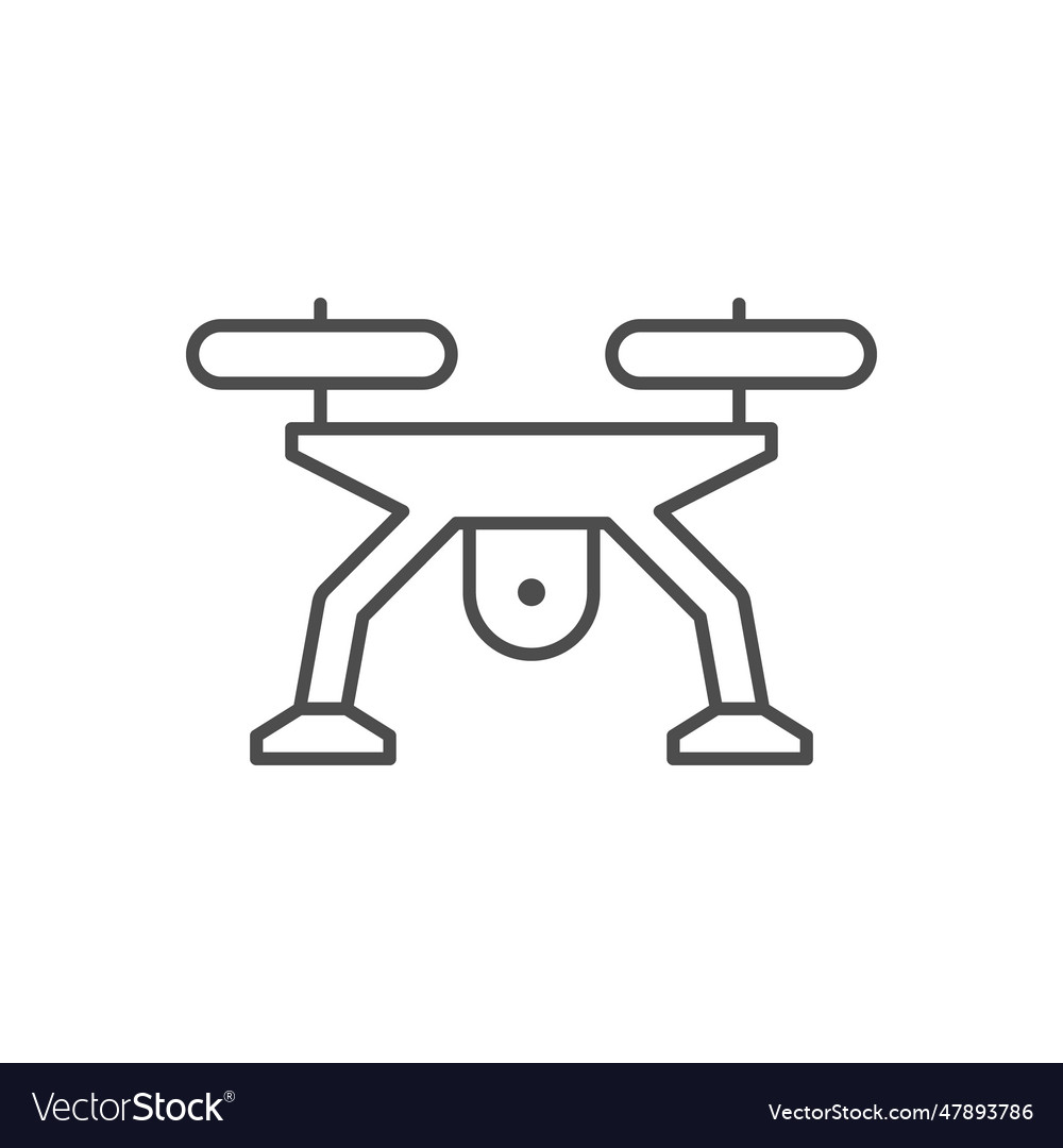 Drone Or Quadcopter Line Outline Icon Royalty Free Vector