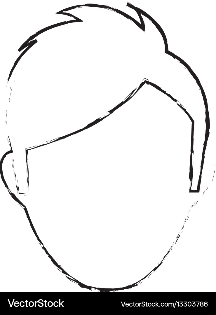 Faceless man head Royalty Free Vector Image - VectorStock