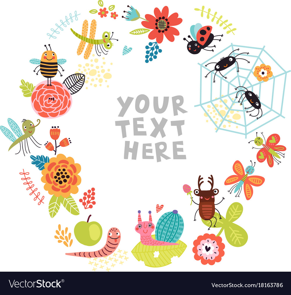 Insect background Royalty Free Vector Image - VectorStock