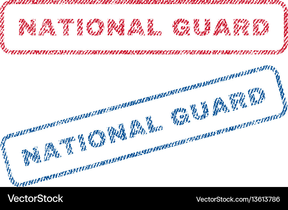 National guard textile stamps Royalty Free Vector Image