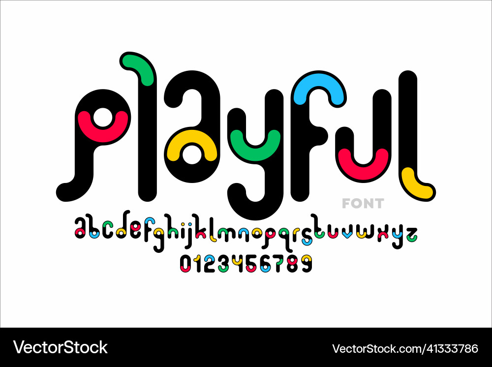 Playful style font design alphabet letters Vector Image