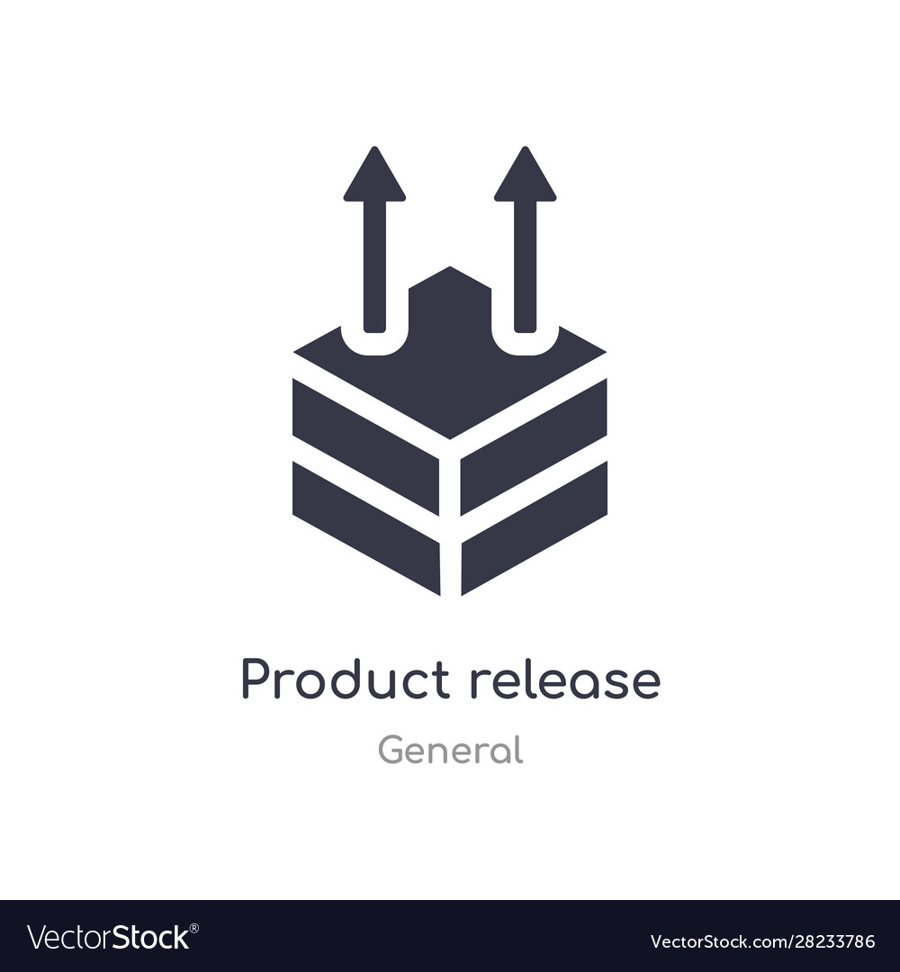 Product release icon isolated Royalty Free Vector Image