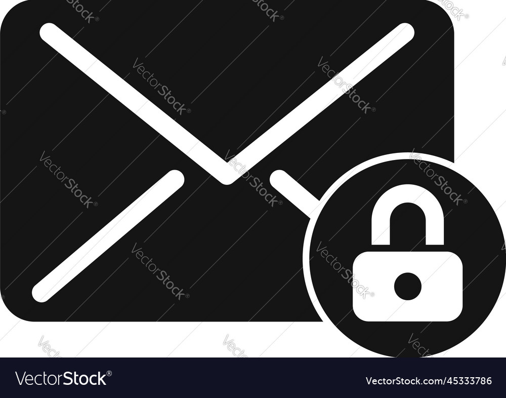 Secured mail icon simple cipher data Royalty Free Vector Secured mail icon simple cipher data Royalty Free Vector