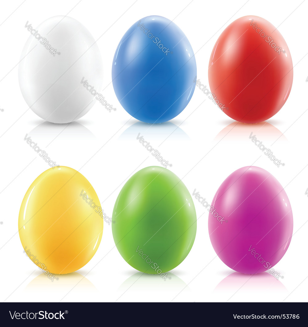 Set of color easter eggs Royalty Free Vector Image