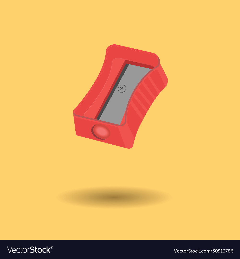 Sharpner floating with shadow below Royalty Free Vector