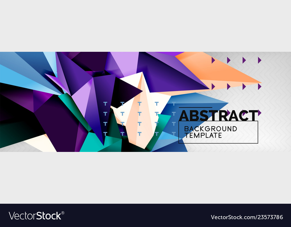 Triangles background techno template Royalty Free Vector