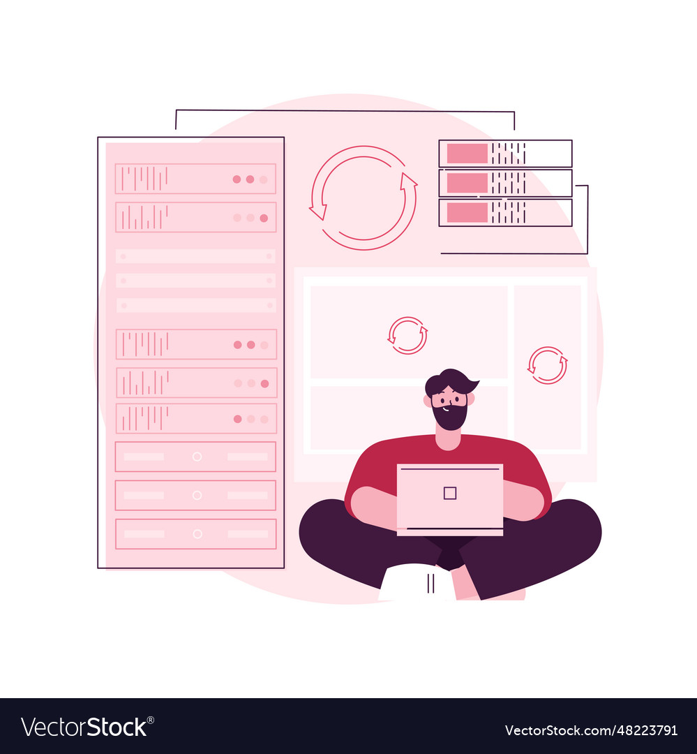 Backup Server Abstract Concept Royalty Free Vector Image