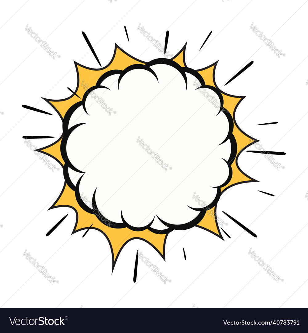 Comic explosion cartoon bubble blast Royalty Free Vector