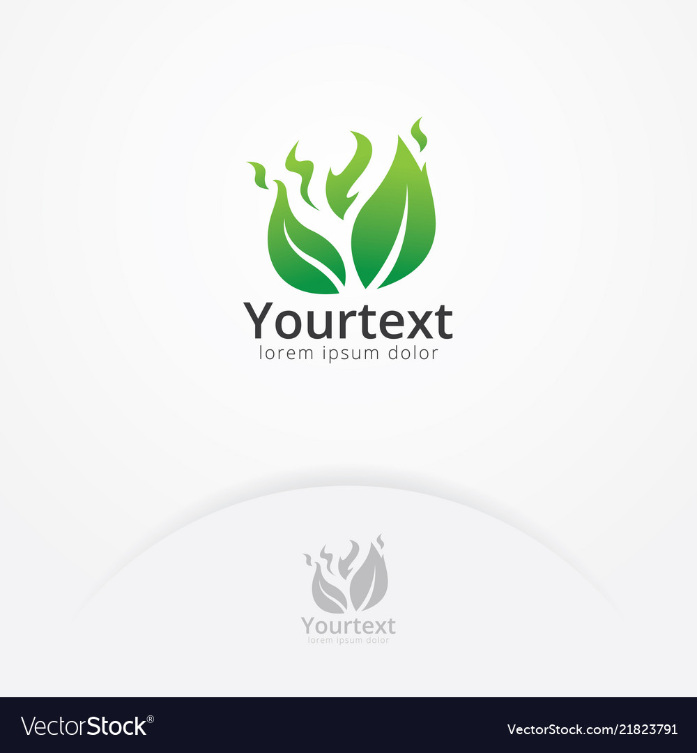 Fire leaf logo Royalty Free Vector Image - VectorStock