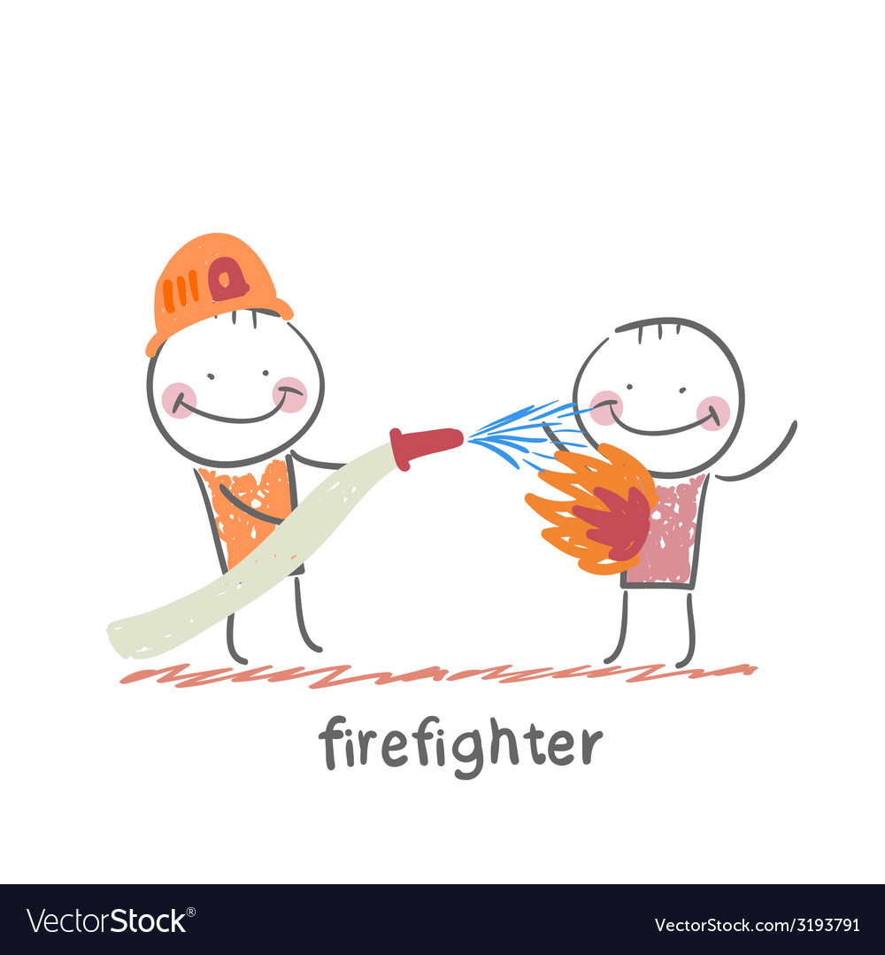 Firefighter Royalty Free Vector Image - VectorStock
