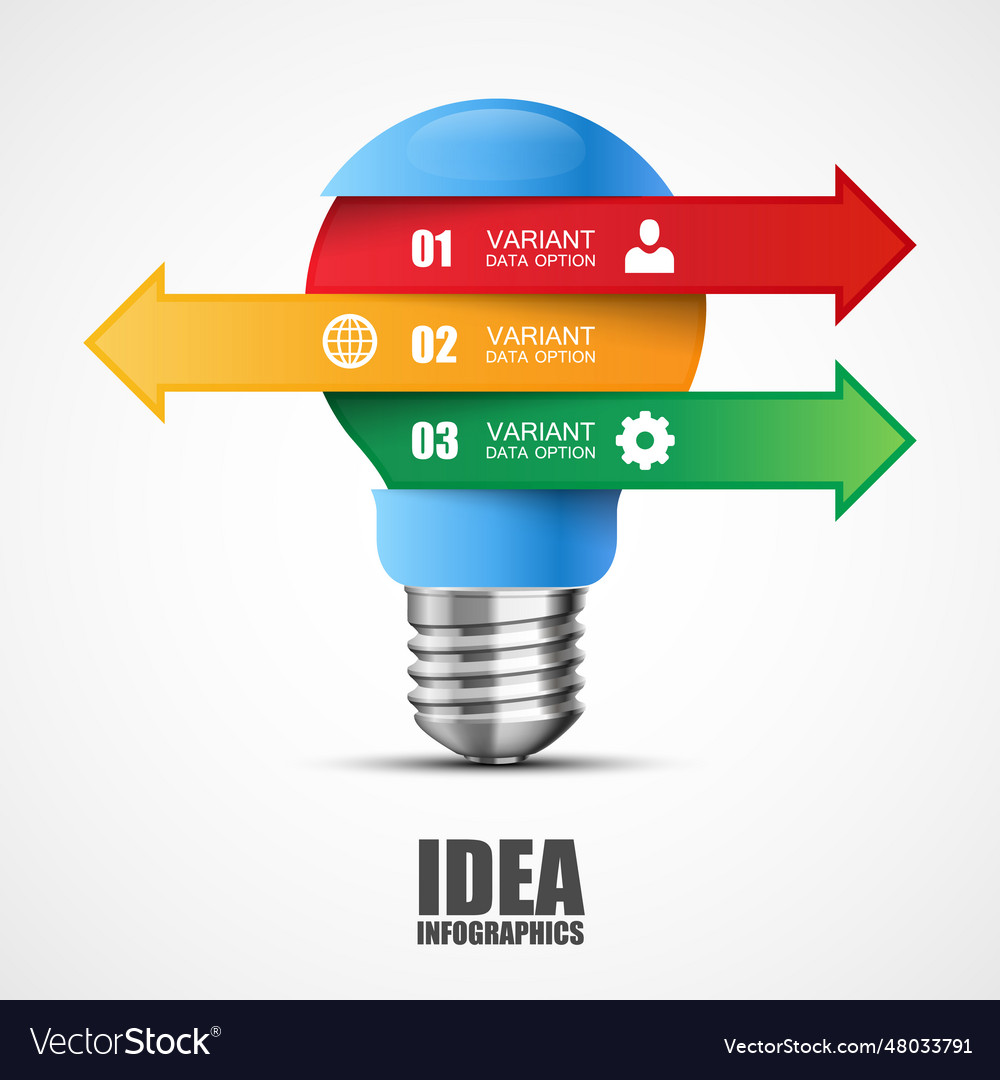 Light arrow direction Royalty Free Vector Image