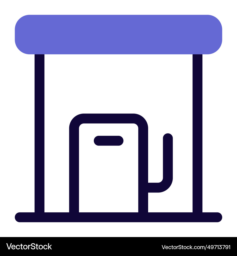 Refueling station for vehicles with liquid fuel Vector Image
