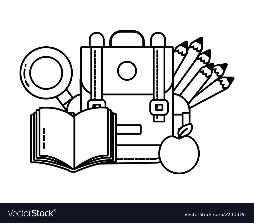Study element cartoon Royalty Free Vector Image
