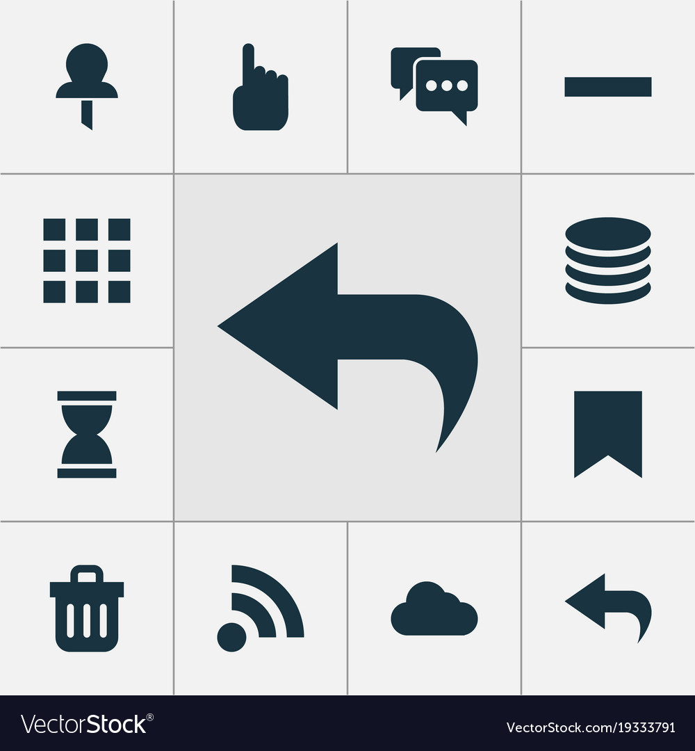 User icons set with application db cursor Vector Image User icons set with application db cursor Vector Image