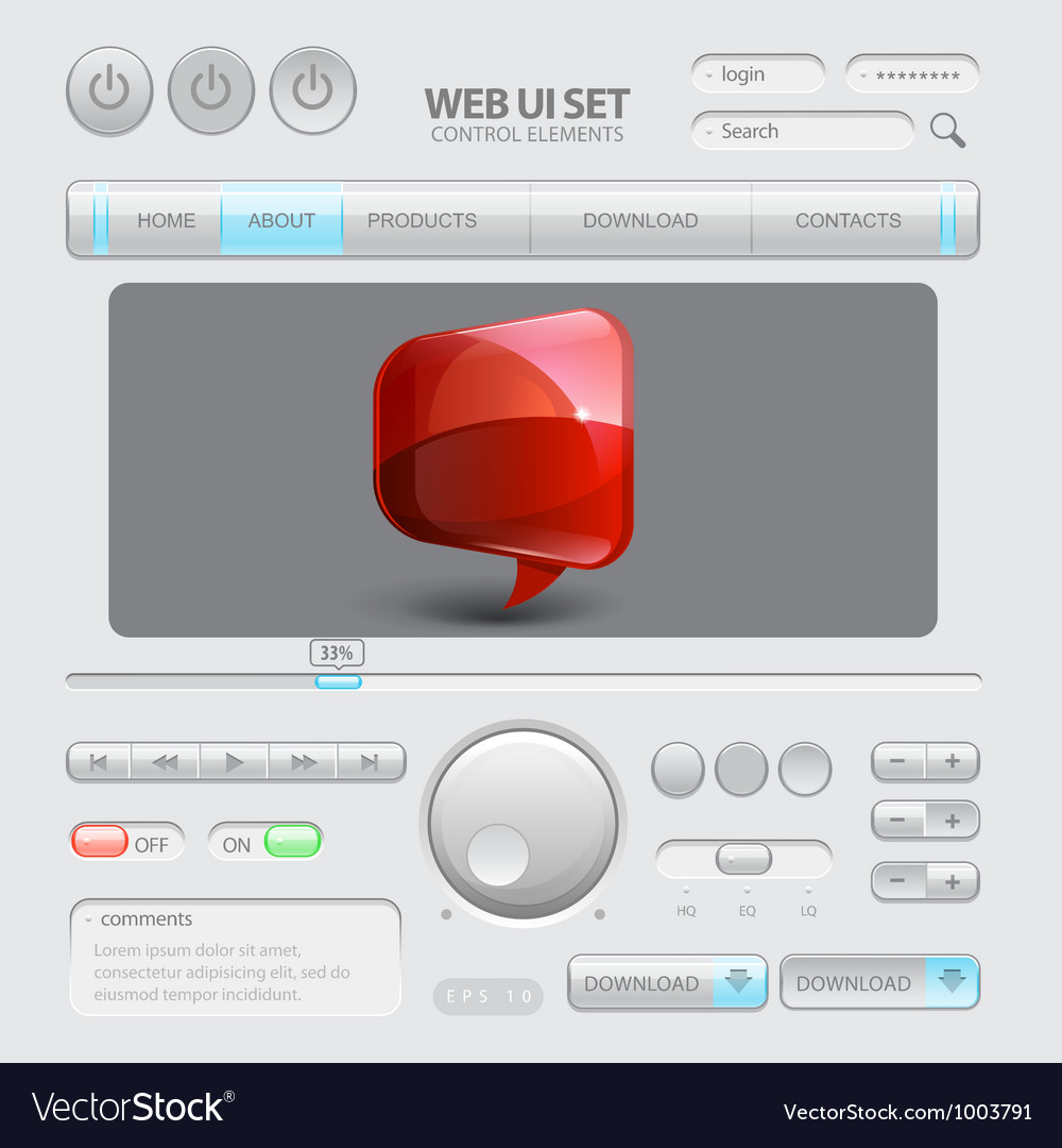 Web ui elements Royalty Free Vector Image - VectorStock
