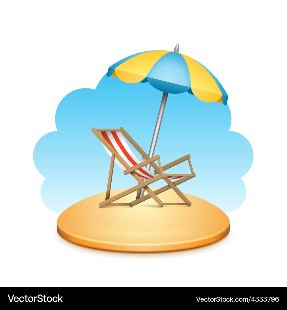 Beach chair design Royalty Free Vector Image - VectorStock