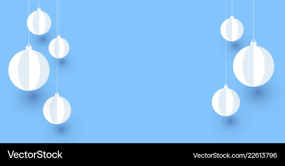Blue christmas poster with white paper Royalty Free Vector