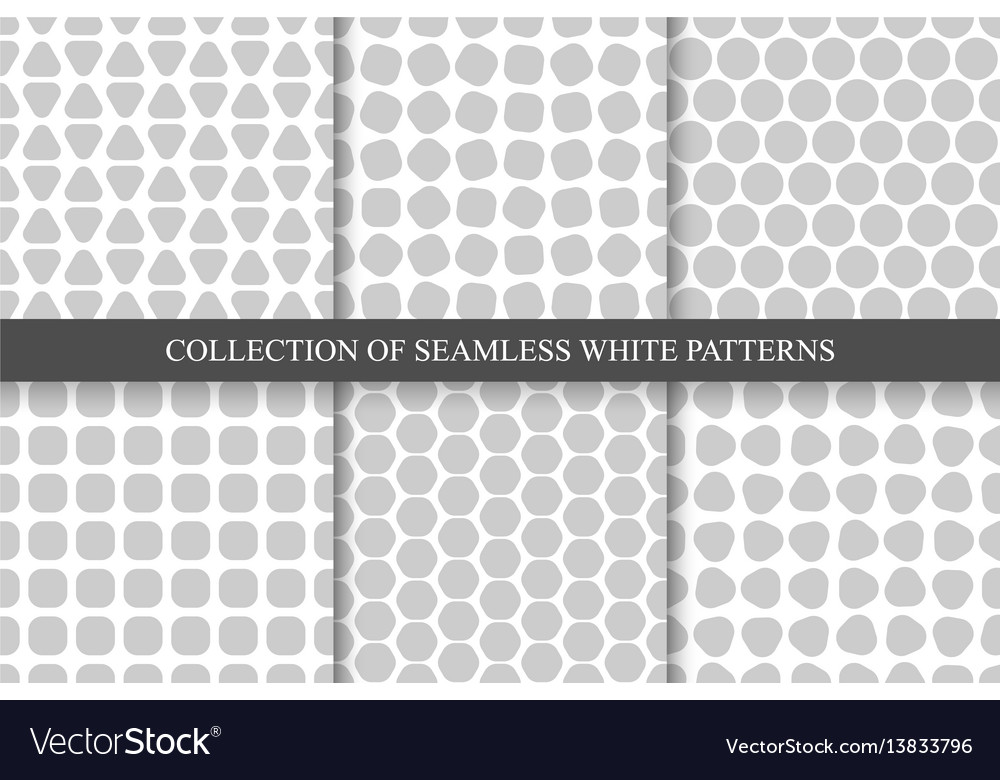 Collection of seamless simple geometric patterns Vector Image