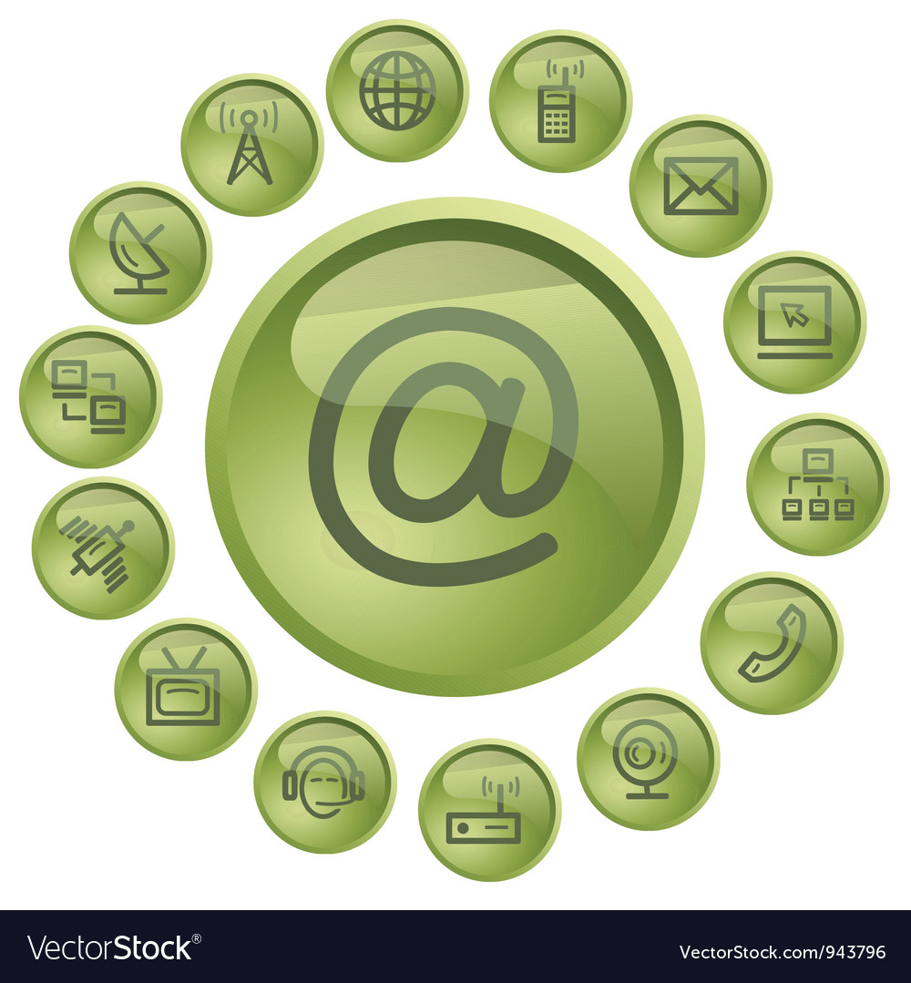 Communication buttons Royalty Free Vector Image