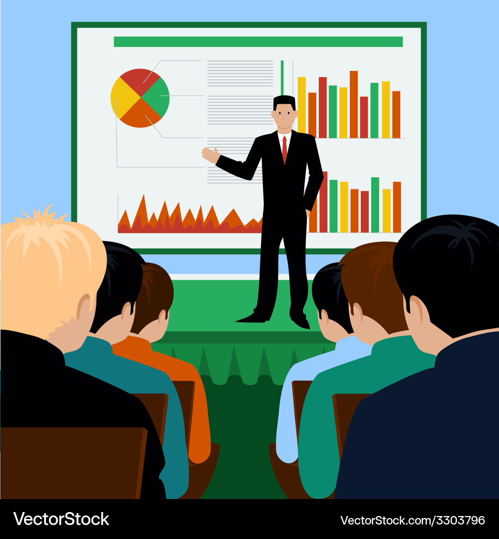 Concept for business meeting and presentation Vector Image