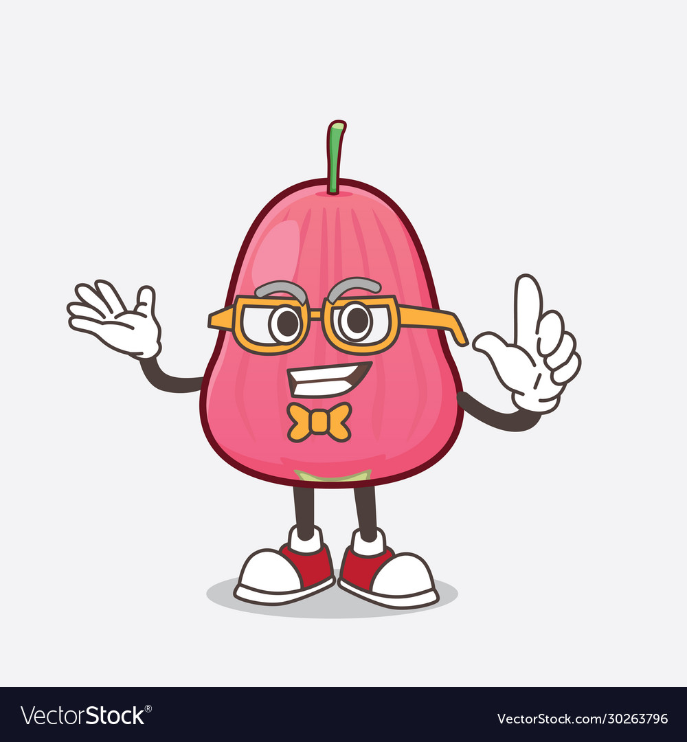 Java apple cartoon mascot character in geek style Vector Image