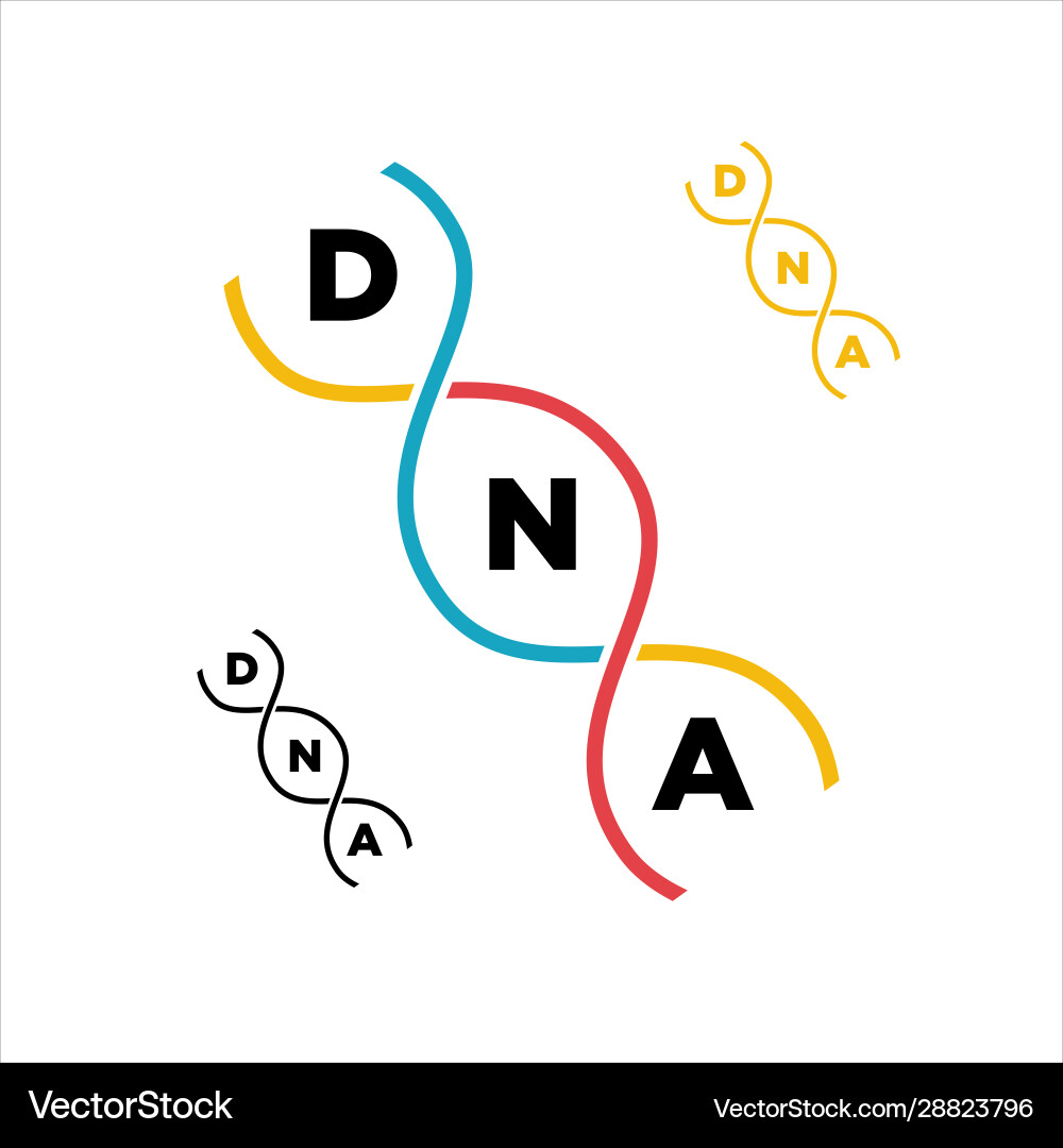 Modern dna logo symbol for graphic and web design Vector Image