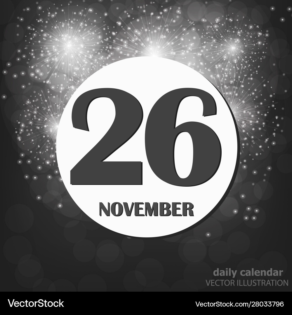 November 26 icon for planning important day Vector Image