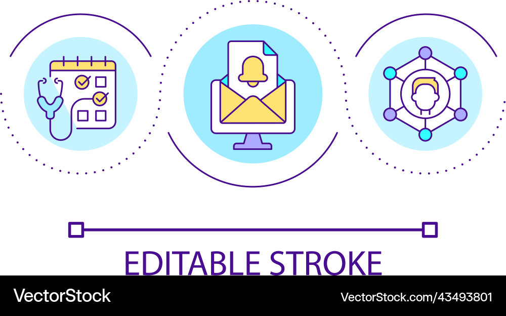 Digital registration of doctor appointment loop Vector Image